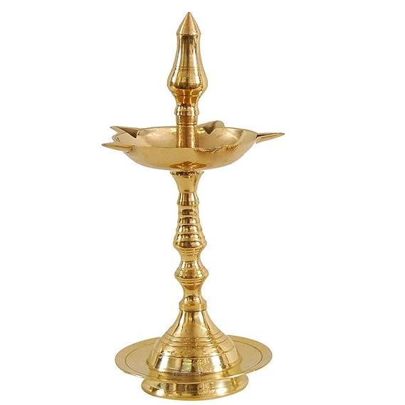 10 Inch Regional Brass Kerala Kuthu Vilakku for Pooja & Gifting ...