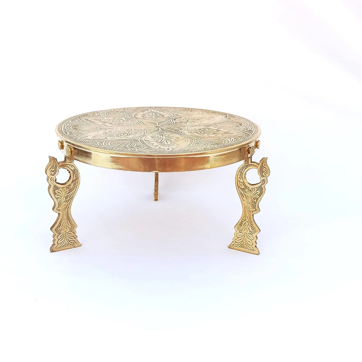Brass Mukkali Stand, Brass Chowki – ArtyCraftz