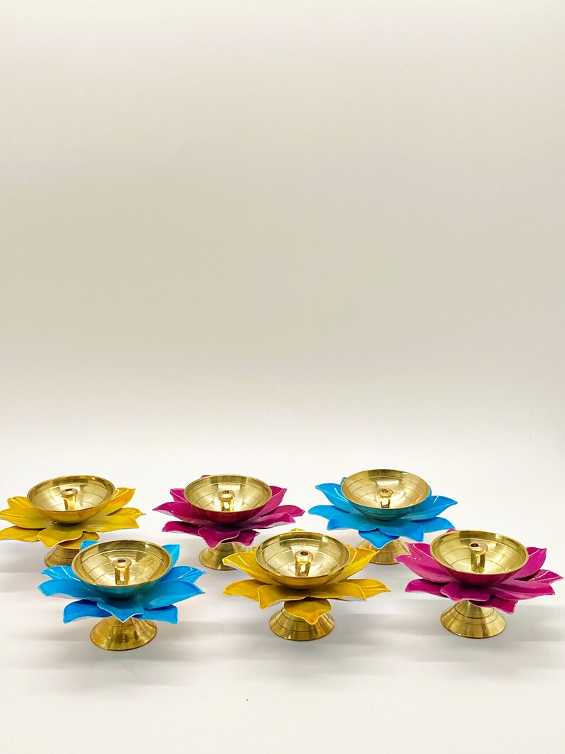 Brass Nanda Diya With Lotus Petal – ArtyCraftz - Online Shopping Site ...