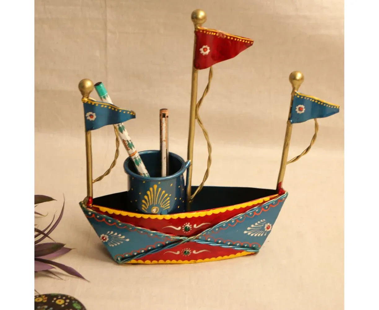 Handcrafted Iron Ship Pattern Pen Stand – ArtyCraftz - Online Shopping ...