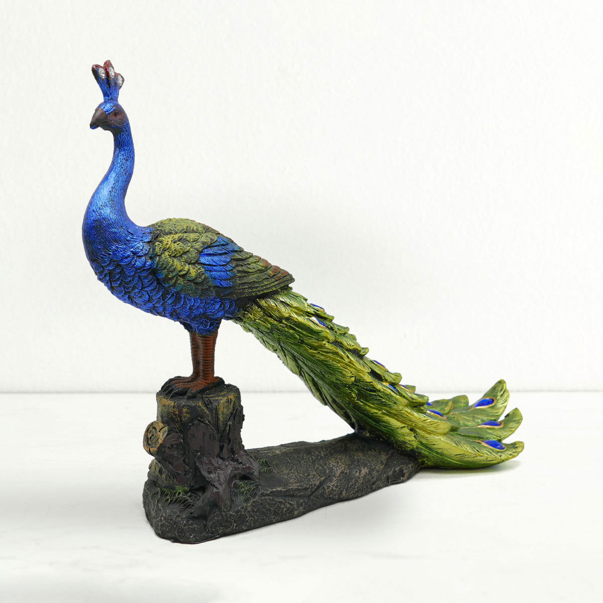 Mayur Peacock Polyresin Figurine Showpiece – ArtyCraftz