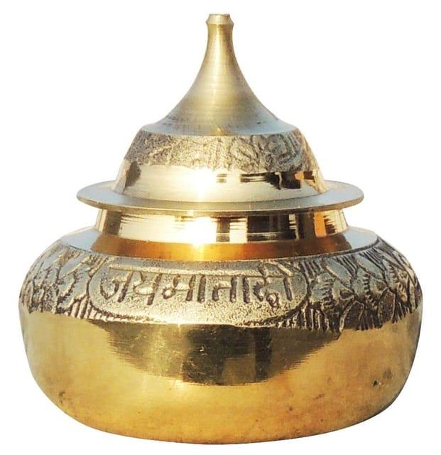 Luxury Brass Sindur Box for Pooja | Handcrafted Kumkum Box – ArtyCraftz