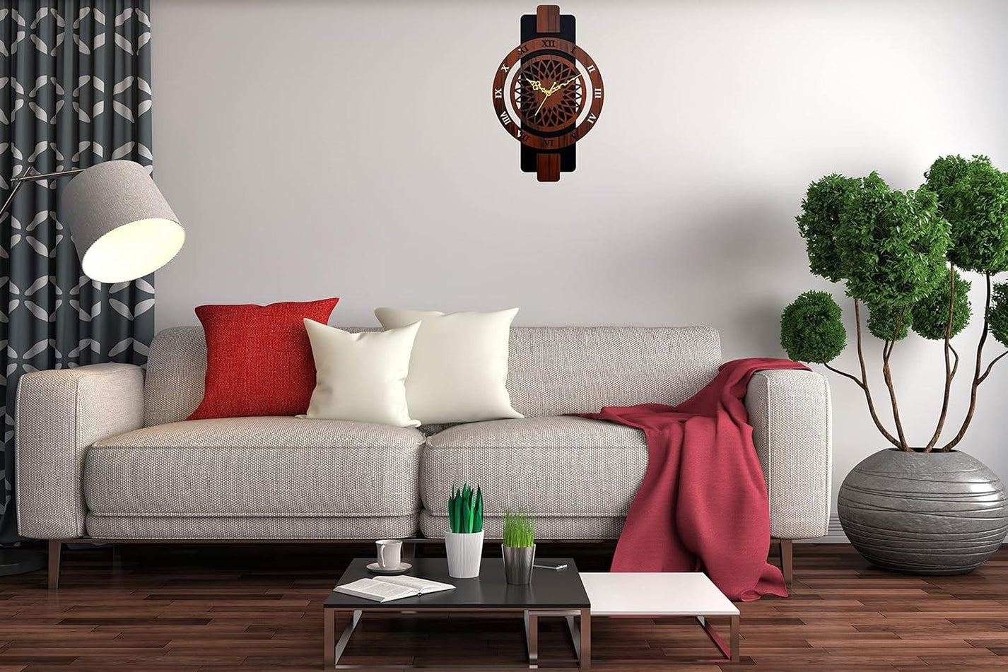 Vintage Style Wooden Analog Wall Clock, Mdf Material – ArtyCraftz ...