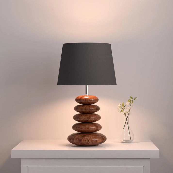 Wooden Pebble Table Lamp – ArtyCraftz - Online Shopping Site for Home ...